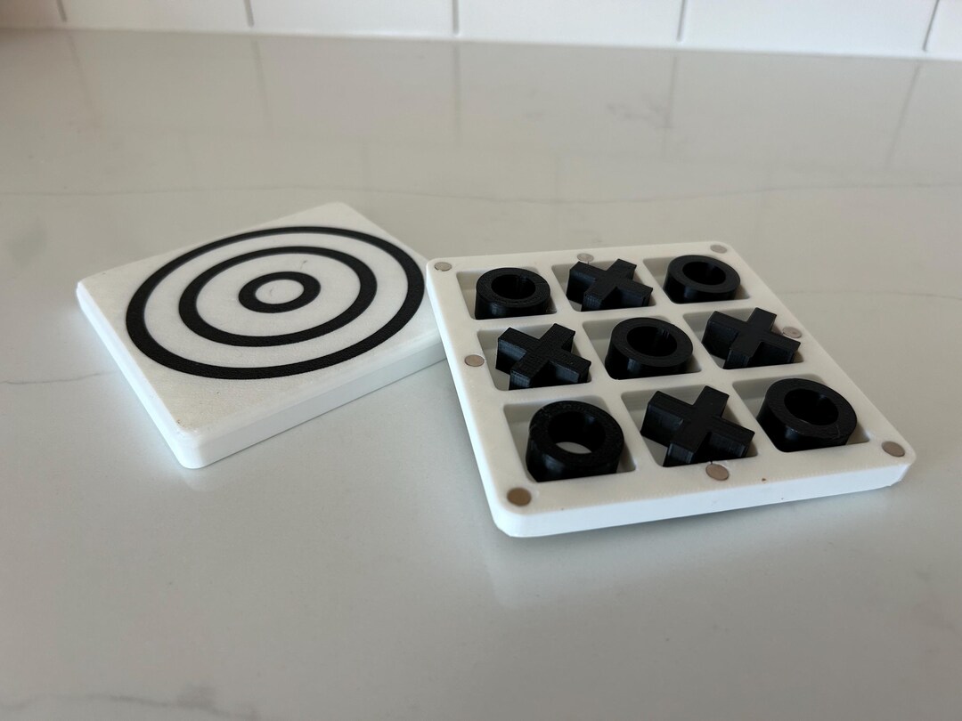 Travel-ready 3D Printed Tic Tac Toe Game: Compact & Durable for On-the ...