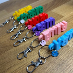 Personalized 3D Printed Keychain - Name Tag - Gifts for Children - Many ...