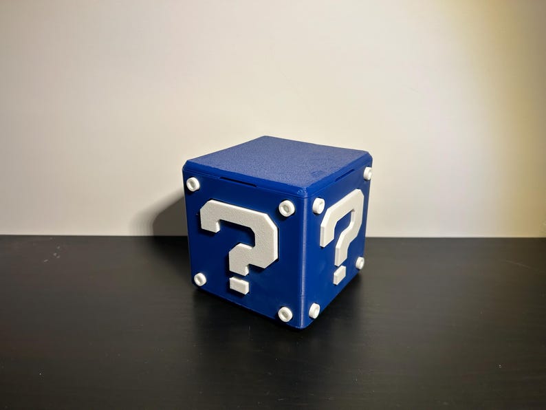 Magnetic Nintendo Question Mark Block Box 4x4x4 Inch 3D Printed - Etsy
