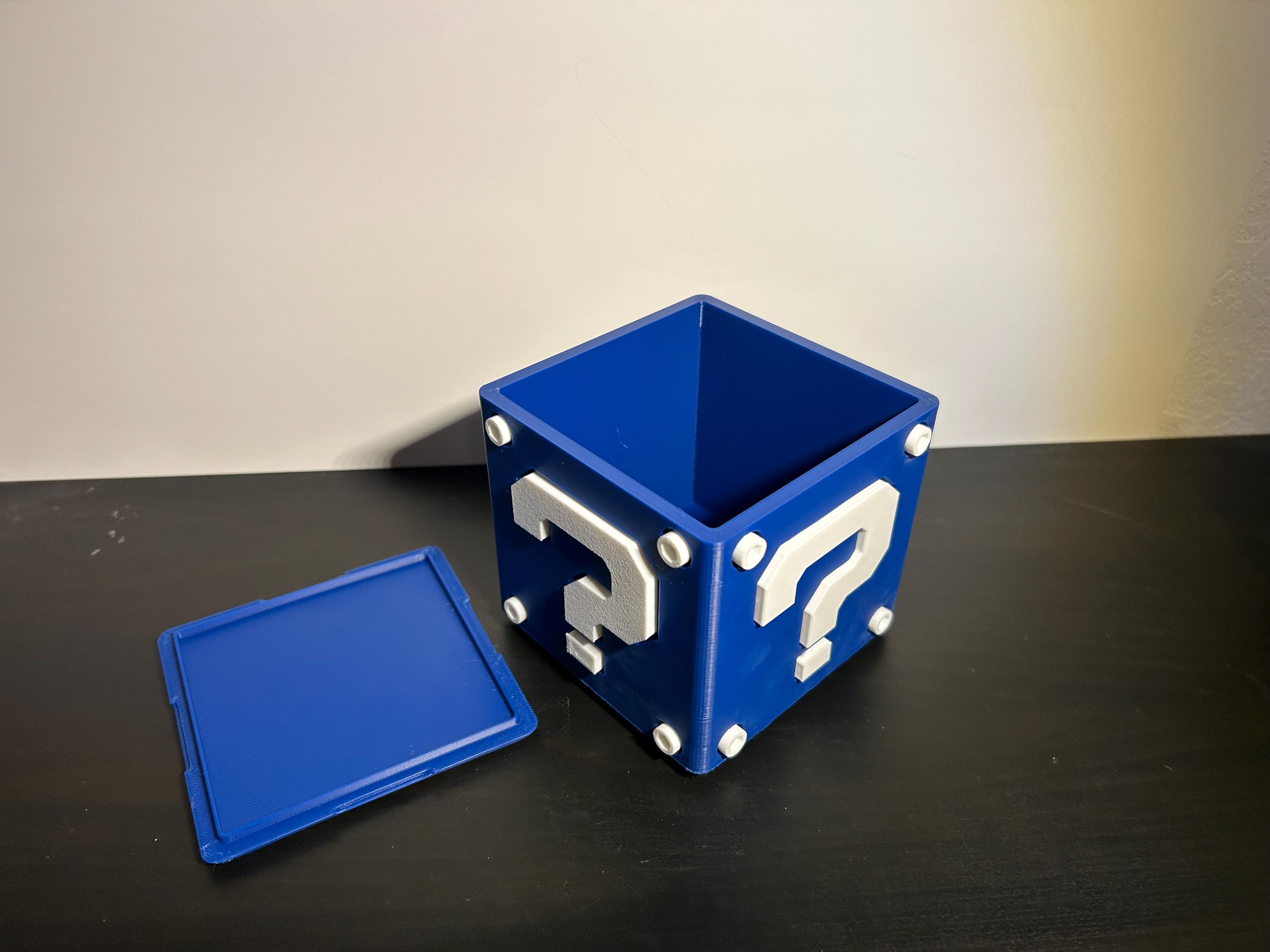 Magnetic Nintendo Question Mark Block Box 4x4x4 Inch 3D Printed - Etsy