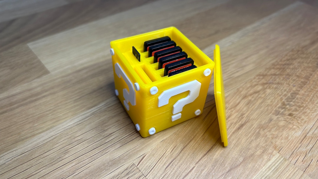 Question Mark Block Nintendo Game Cartridge Holder - Great Gift for ...