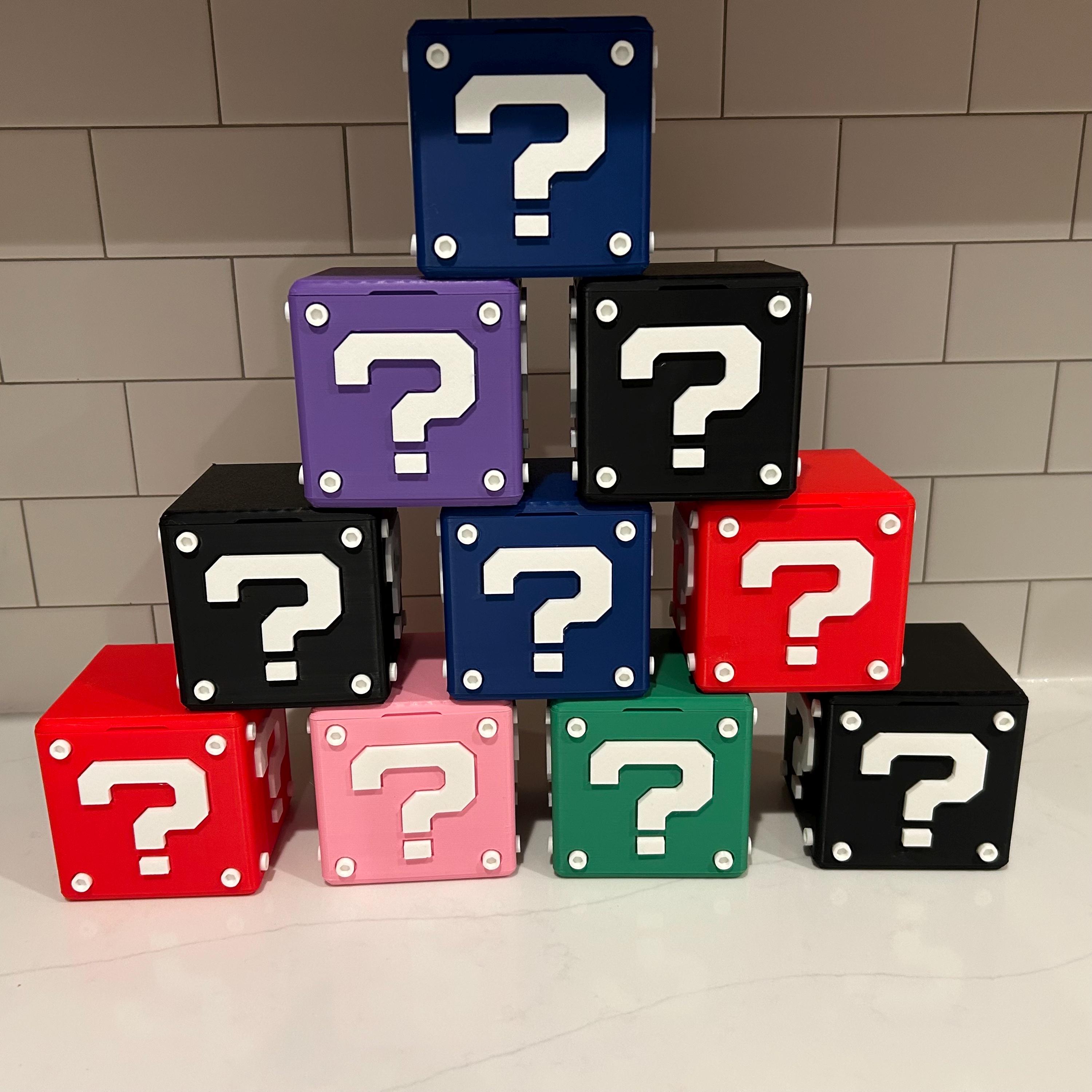 Magnetic Nintendo Question Mark Block Box - 4x4x4 Inch - 3D Printed - Etsy