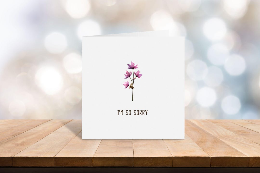 I'm so Sorry Card - Sorry Card - Personalised Greeting Card - Apology ...