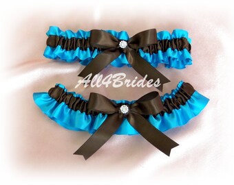 Navy Blue and Fuchsia Bridal Wedding Leg Garter Set Beach | Etsy