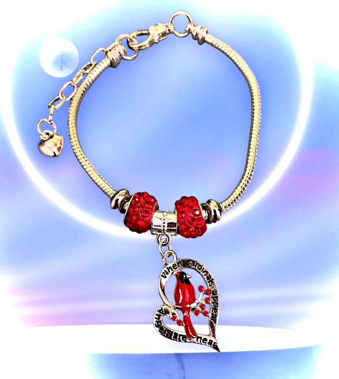 Cardinal Charm Bracelet, Memorial Charm Bracelet, When Cardinals Appear ...