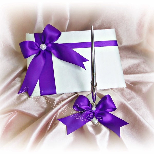 Purple Guest Book - Etsy