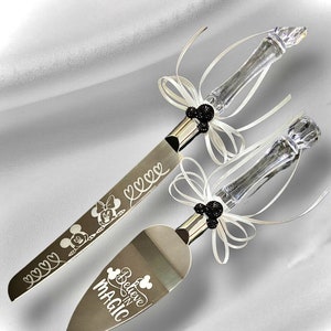 Mickey Mouse Cake Knife Set Wedding Cake Cutting Set, Disney Inspired ...