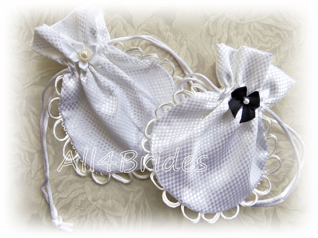 His and Hers Wedding Ring Bag, Wedding Drawstring Ring Pouch. - Etsy