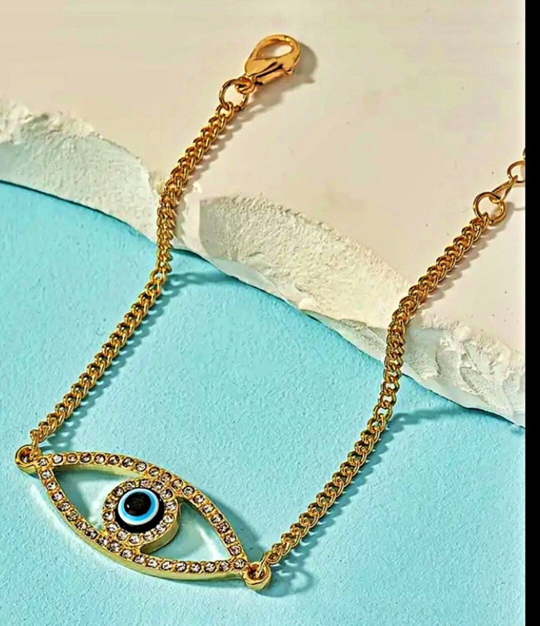 Eveil Eye Crystal Charm Bracelet, Evil Eye Protection Bracelet ...