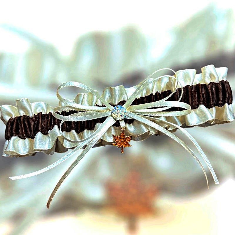 Brown Wedding Garter - Etsy