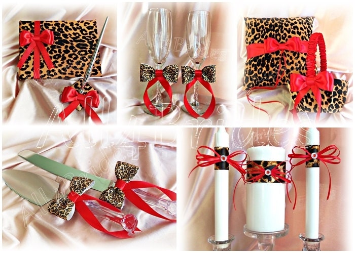 Leopard Cheetah Print Wedding Bridal Leg Garters Animal Print | Etsy