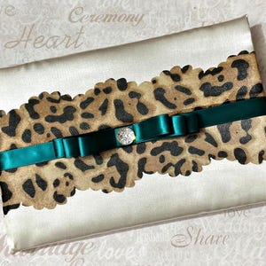 Leopard Print and Red Bridal Garter Set, Cheetah Wedding Bridal ...