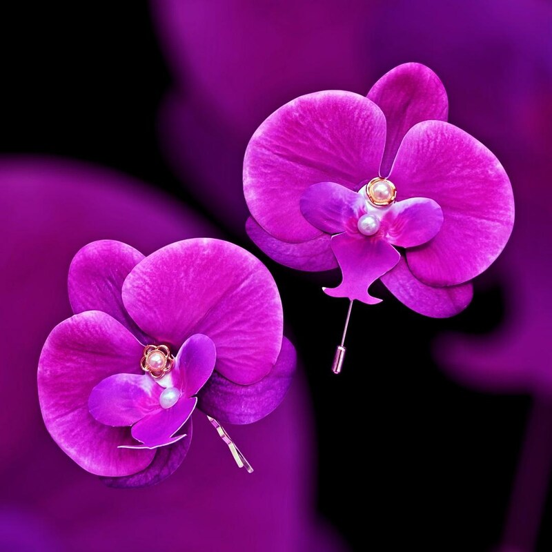 Orchid Lapel Pin - Etsy