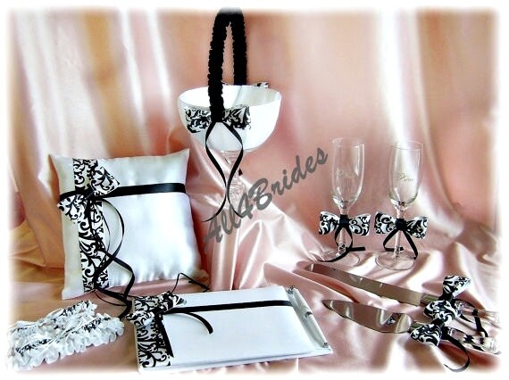 Damask Print Wedding Unity Ceremony Candle Set - Etsy