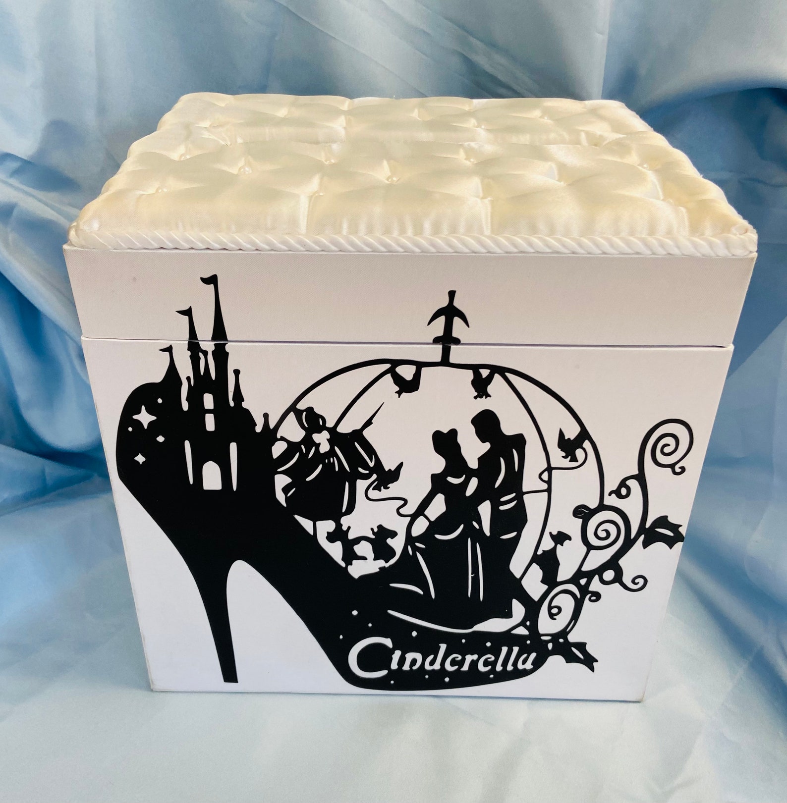 Cinderella Wedding Ring Pillow Card Box and Guest Book White - Etsy