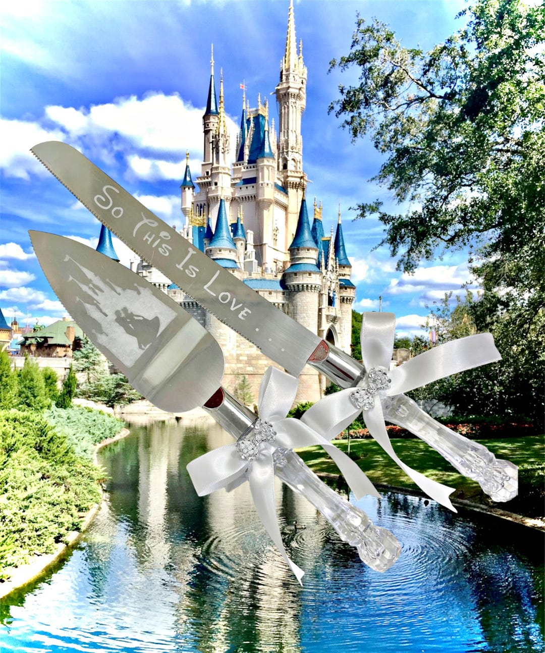 Cake Knife Set, Disney Inspired Cinderella Princess Wedding Cake ...