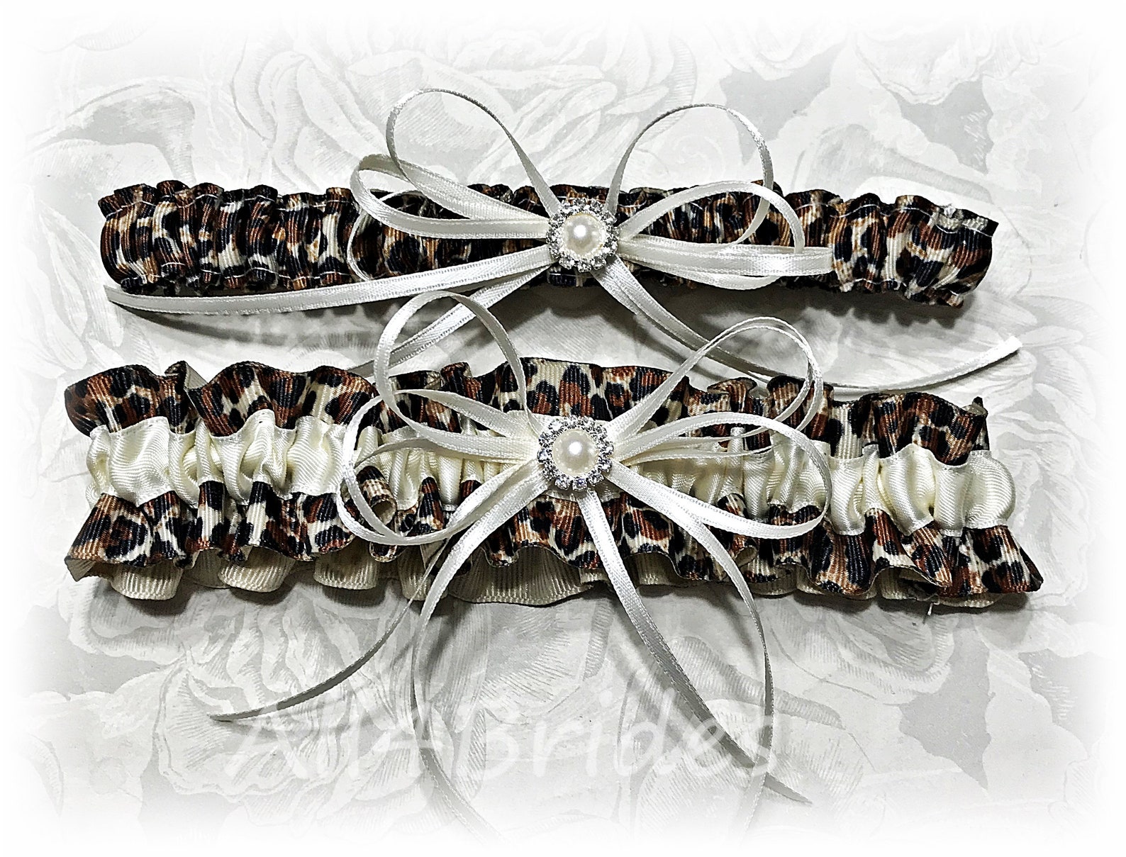 Leopard Cheetah Print Wedding Bridal Leg Garters Animal Print | Etsy