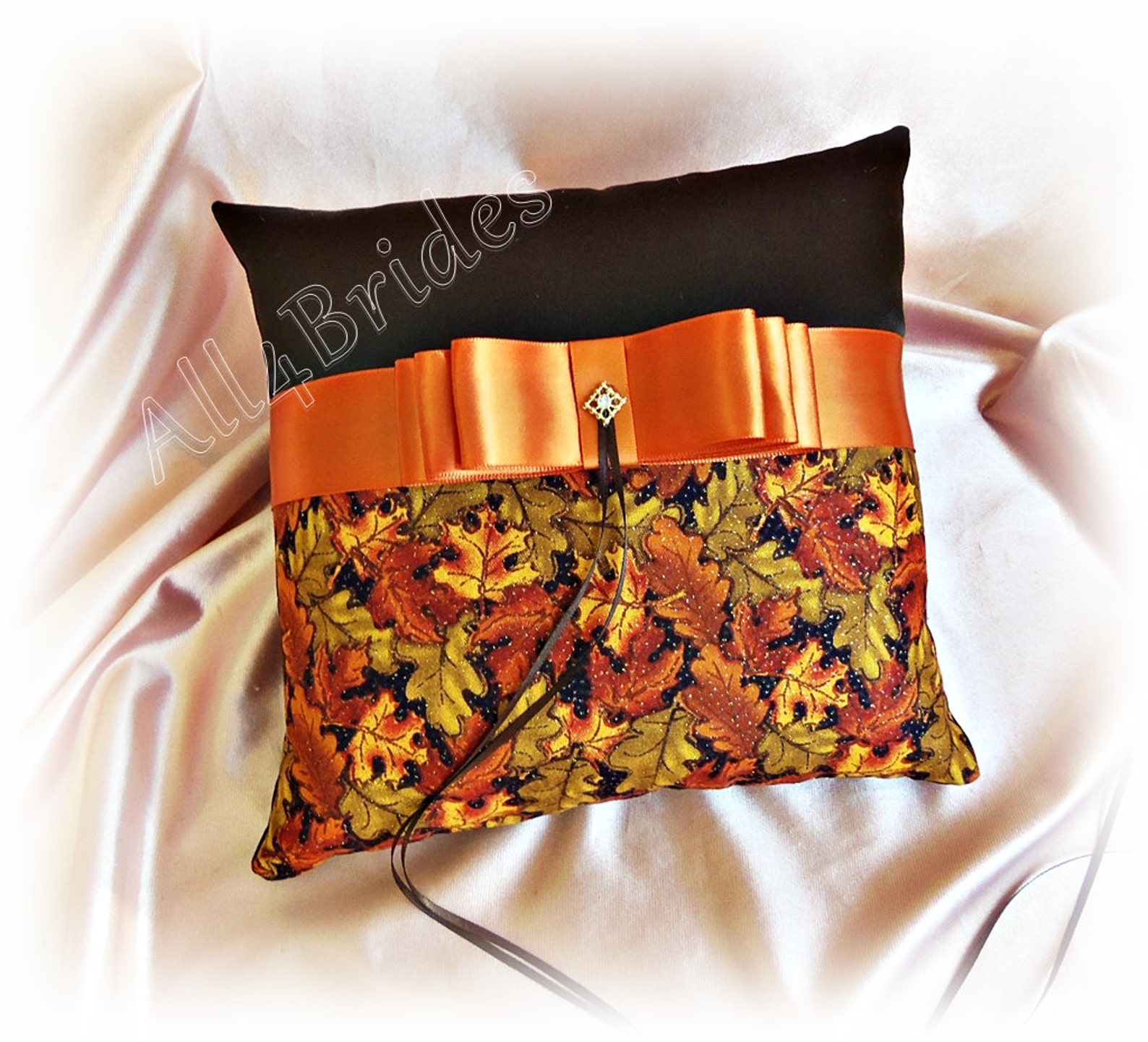 Fall Leaves Wedding Bridal Garter Set - Chocolate Brown and Burnt ...