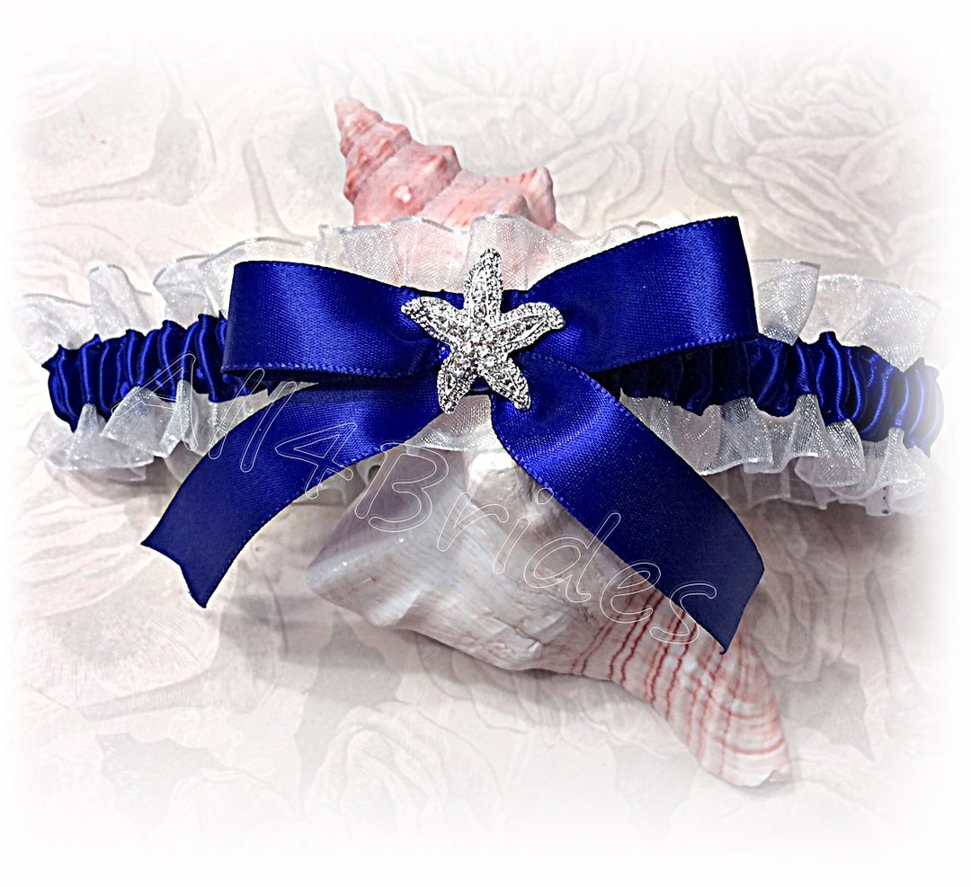 Starfish Bridal Garter, Rhinestone Starfish Beach Wedding Leg Garter ...