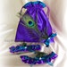 Peacock Wedding Bridal Garters and Money Dance Drawstring Bag in Purple ...