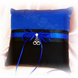 Royal Blue and Black Wedding Bridal Leg Garter Set With Heart Charms ...