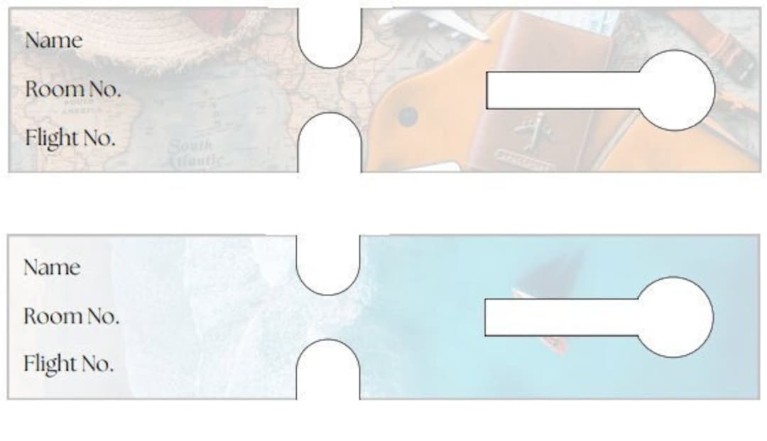 Printable Luggage Labels for Cruise/hotel/flight - Etsy
