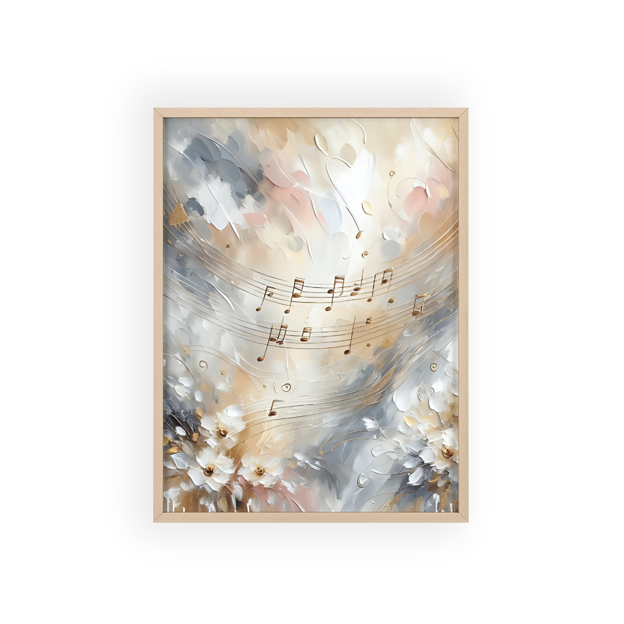 Music Note Posters, Music Room Wall Art, Abstract Art Print, Gift for ...