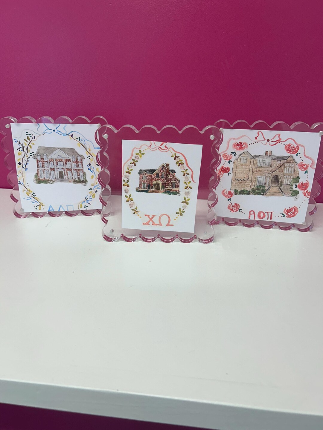 Framed UTK Sorority House + Crest - Etsy