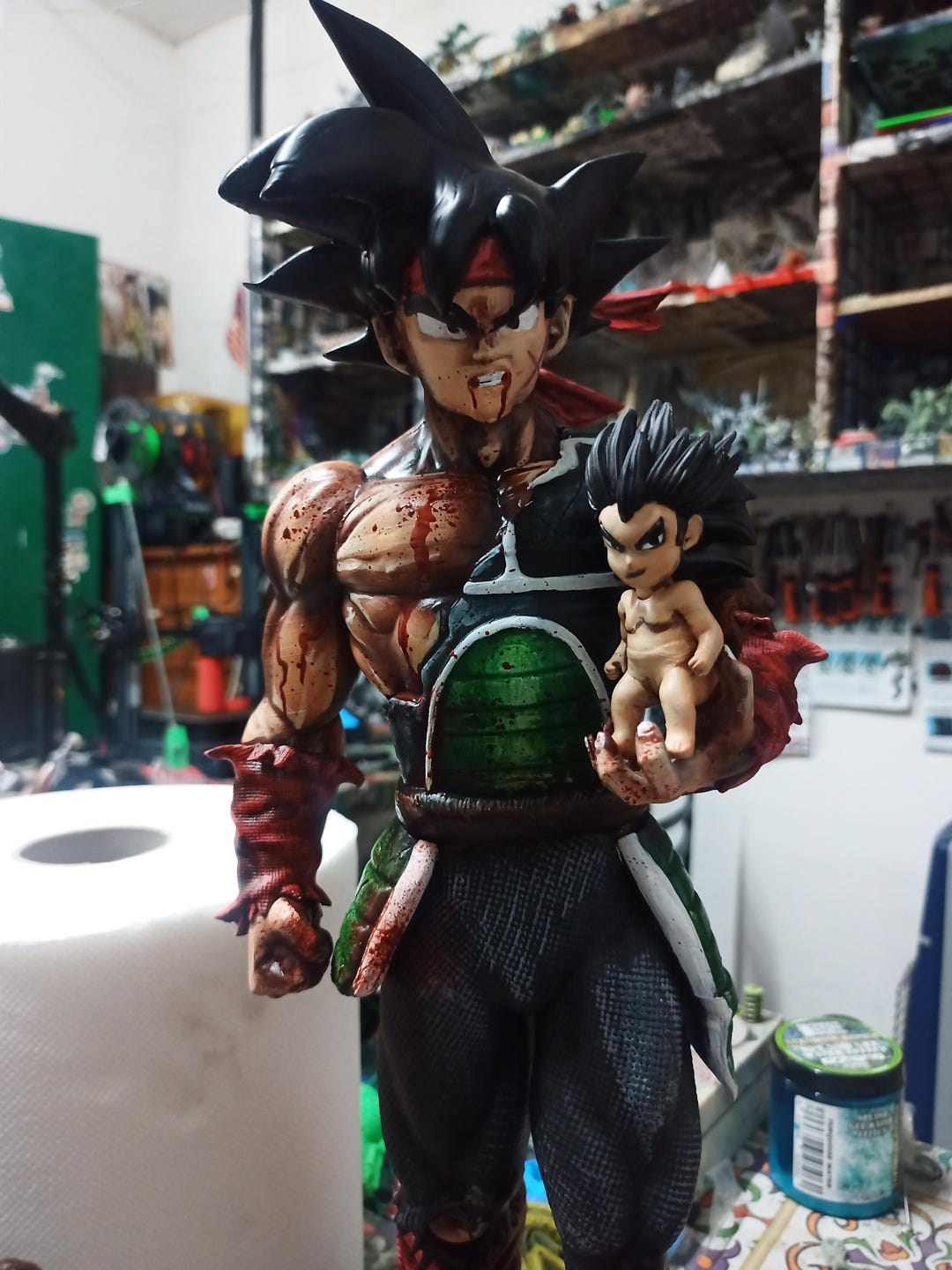 Dragon Ball Figure 580 Mm Big Size Bardock With Raditz/goku Baby Pro ...