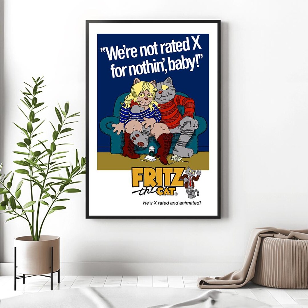 Fritz the Cat 1972 Poster, Vintage Movie Poster,home Decor,wall Art ...