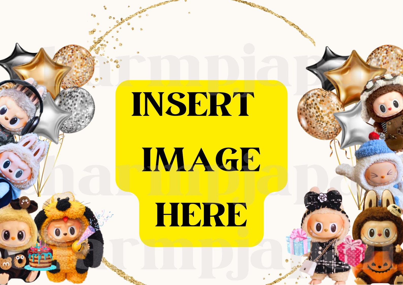 Labubu Birthday Card With Free Sticker. Customized Birthday Card - Etsy