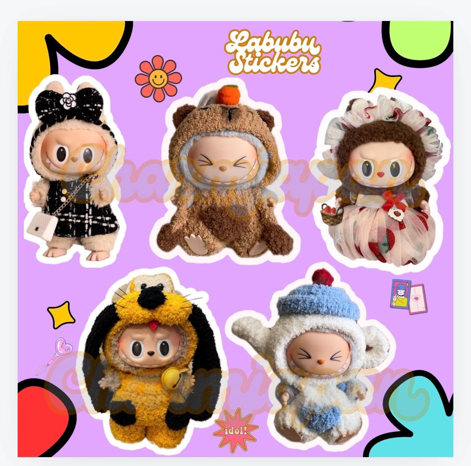 Labubu Birthday Card With Free Sticker. Customized Birthday Card - Etsy