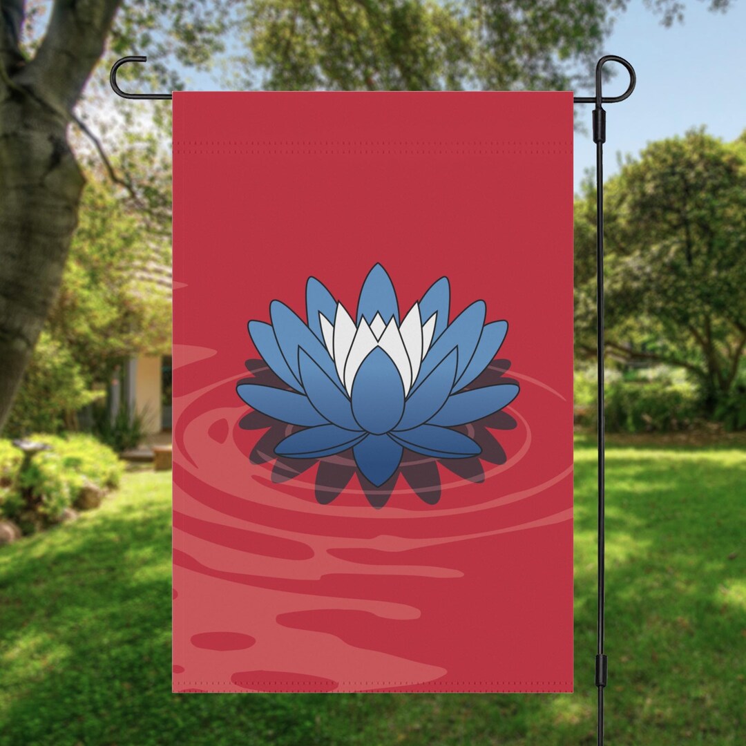 Blue Lotus in A Red Pond, Subtle Kamala Harris Tim Walz 2024 Yard Flag ...