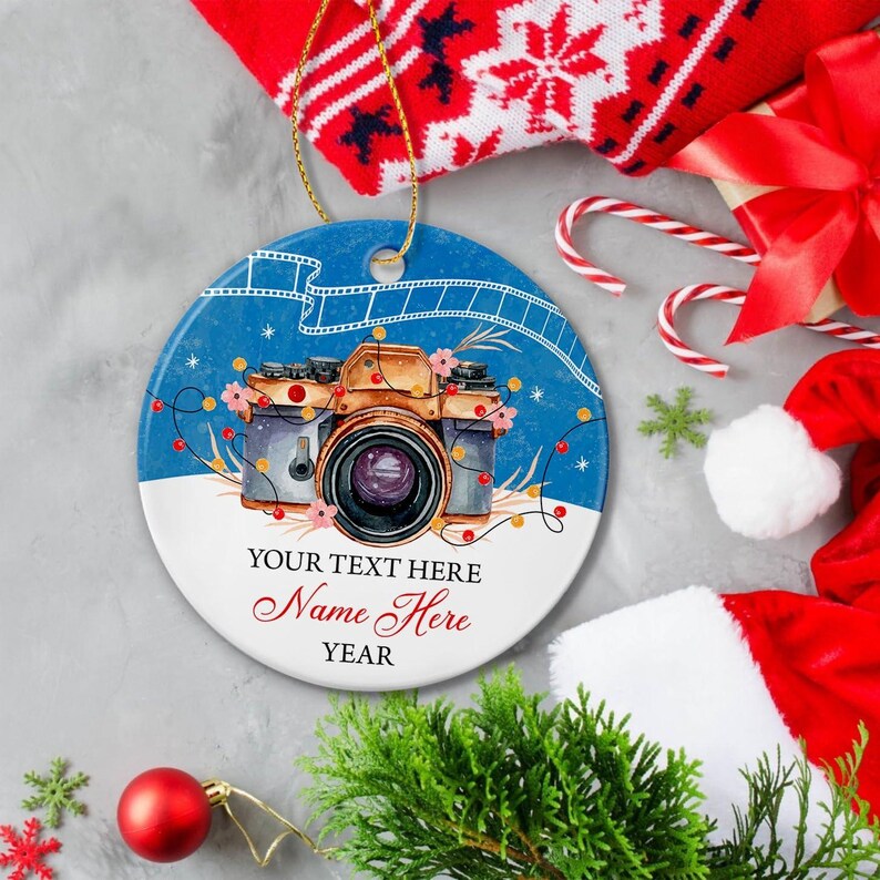 Personalized Photographer Photography Ceramic Ornament Christmas ...