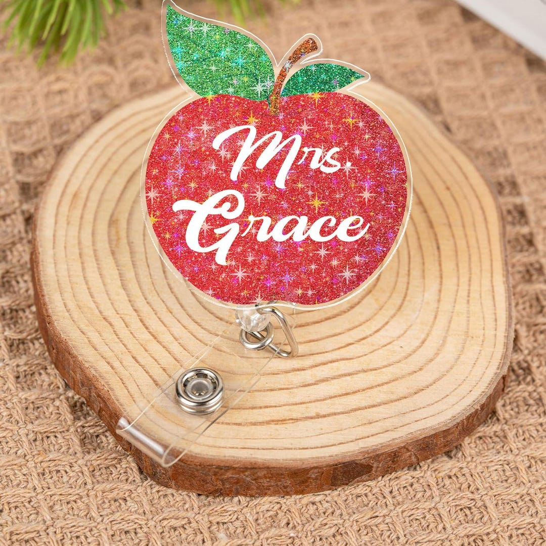 Personalized Teacher Badge Reel, Custom Badge Reel for Teachers, Back ...