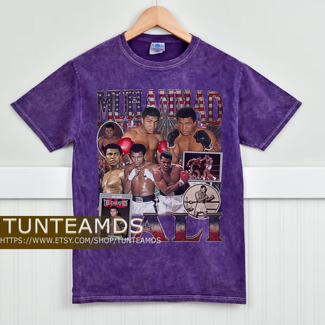 Retro Muhammad Ali Unisex Mineral Wash T-shirt ,vintage 80s Graphic ...