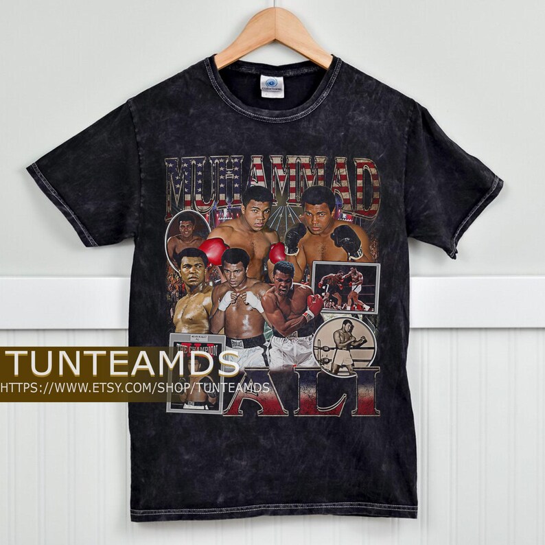 Retro Muhammad Ali Unisex Mineral Wash T-shirt ,vintage 80s Graphic ...