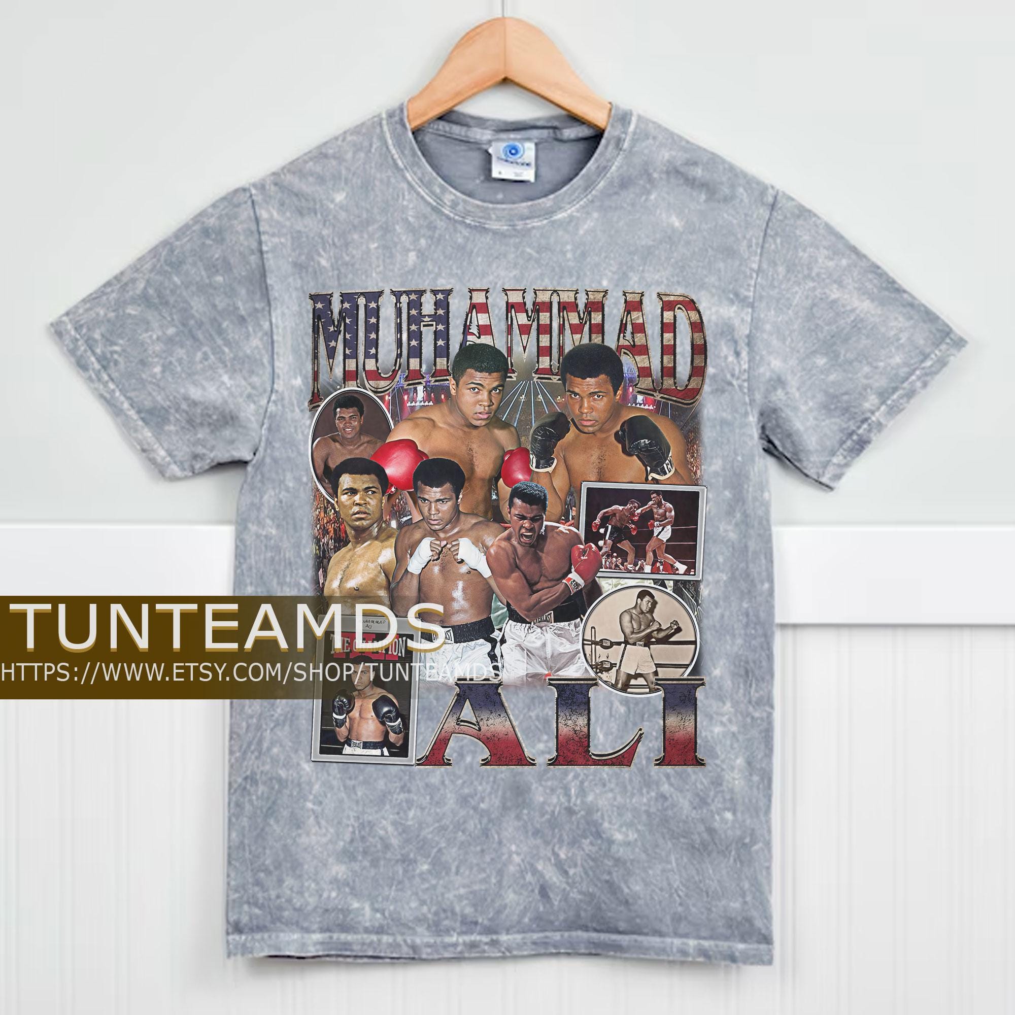 Retro Muhammad Ali Unisex Mineral Wash T-shirt ,vintage 80s Graphic ...