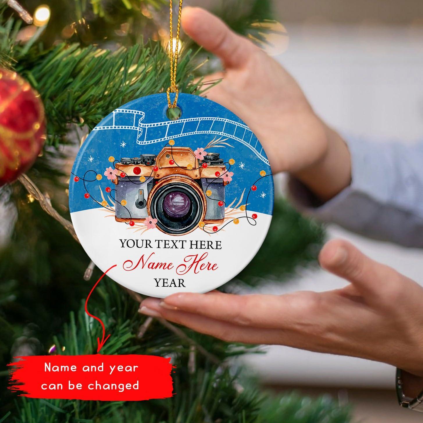 Personalized Photographer Photography Ceramic Ornament Christmas ...