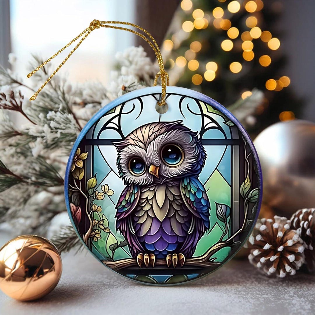 Touber Owl Christmas Ornament, Christmas Ornaments for Tree, Christmas ...