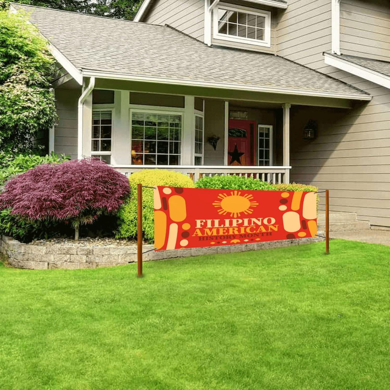 Filipino American Heritage Month Banner Decorations Porch Yard Signs ...