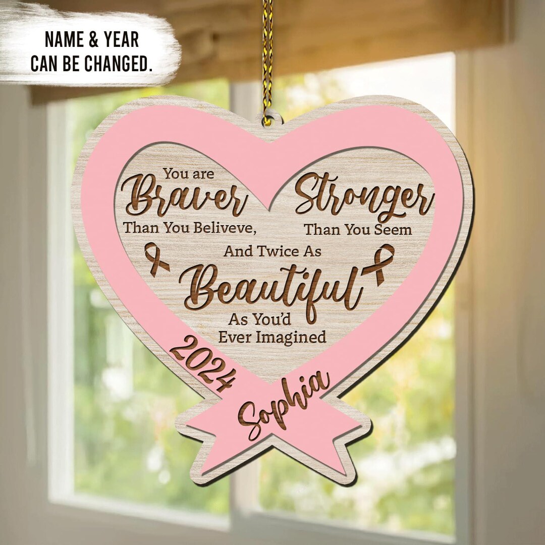Personalized Breast Cancer Christmas Ornament Tree Decoration Gifts ...