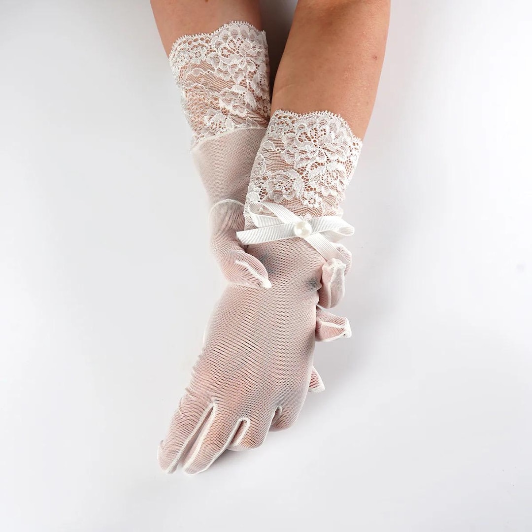 Elegant Gothic Victorian Gloves, Lace Gloves, Goth Coquette Gloves ...