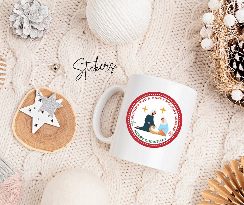 Printable Christmas Tags, Christmas Printable Stickers, Christmas ...