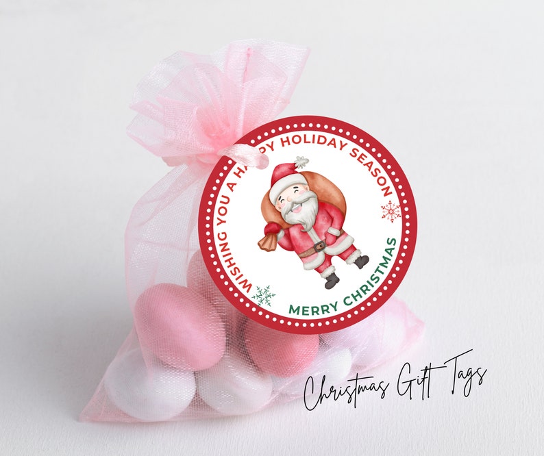 Printable Christmas Tags, Christmas Printable Stickers, Christmas ...