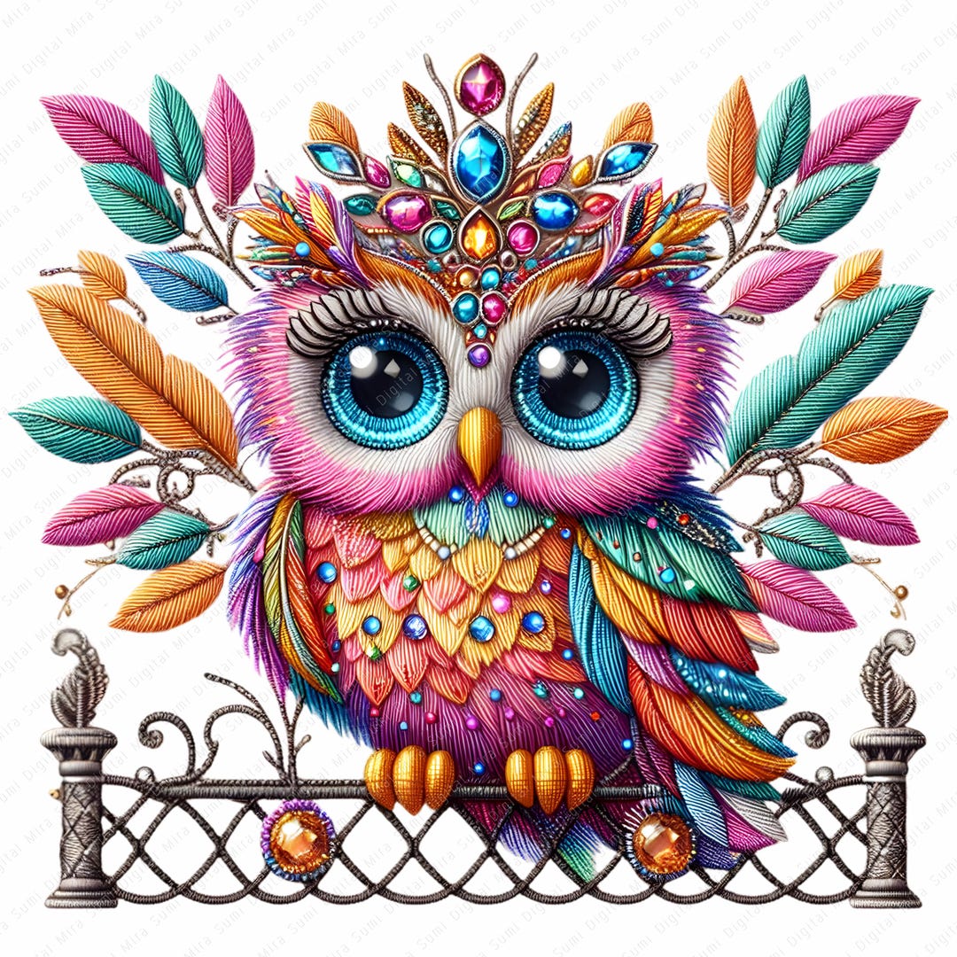 Owl Clipart, Woodland Animals Clip Art, Whimsical Junk Journal, Print ...