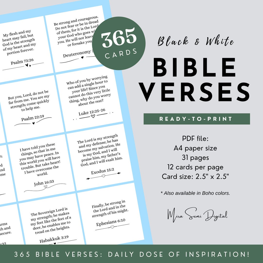 365 Bible Verses, Printable Bible Verses, Daily Bread of Inspiration ...