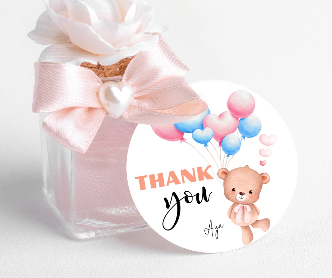 Teddy Bear Favor Tag, Gift Tag, Birthday Gift Tags, Teddy Bear Tag ...