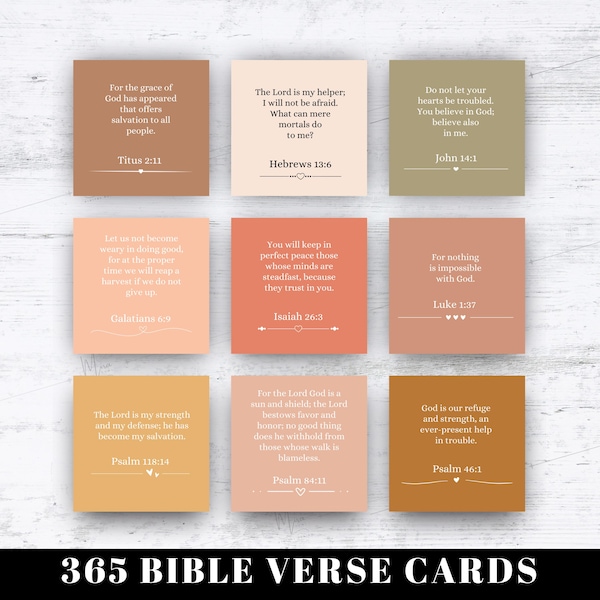 Bible Verse Cards - Etsy