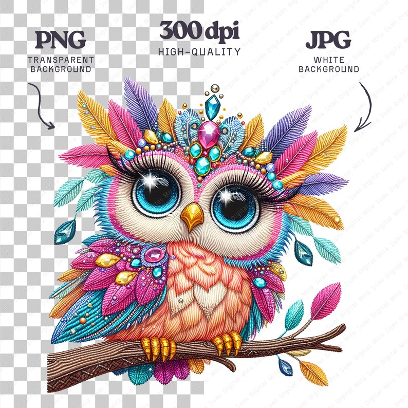Owl Clipart, Woodland Animals Clip Art, Whimsical Junk Journal, Print ...